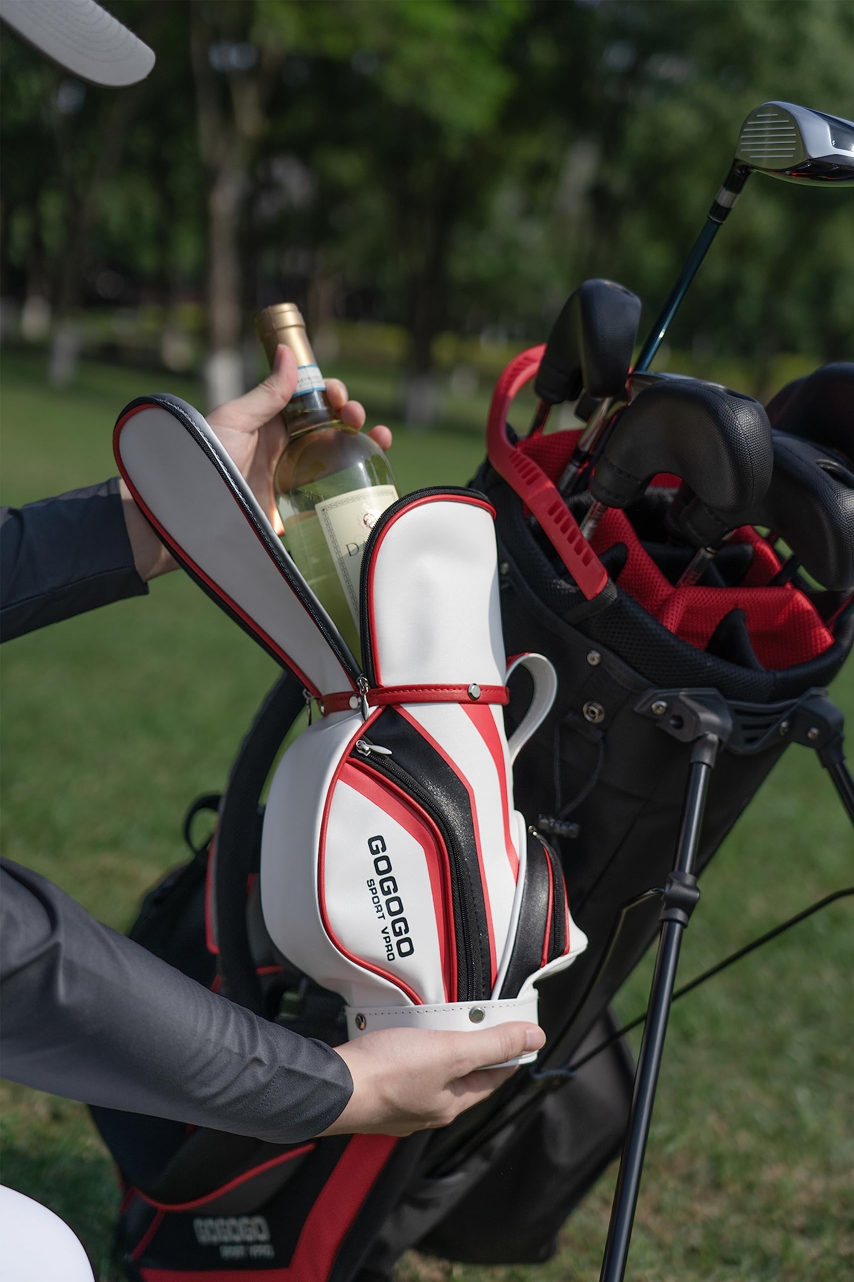 Gogogo Sport Vpro Golf Wine Cooler Bag Single Bottle Wine Carrier Gift for Golfer