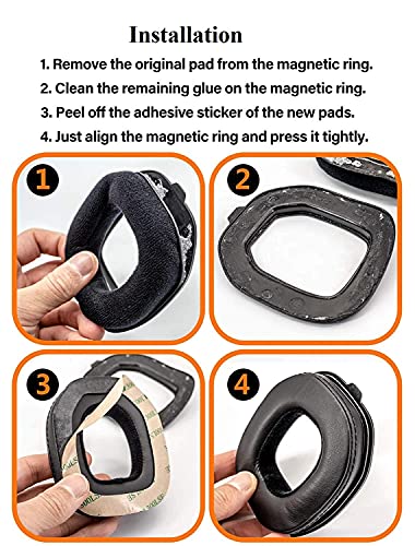 VEKEFF Replacement Ear Pads Cushion for Astro Gaming A50 A 50 Gen3 Gen4 A40 TR Headphones (Black)