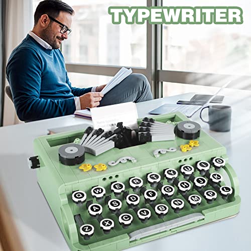 PATRI MOYE 918PCS Ideas Retro Typewriter Building Blocks Set for Adults,Collectible Retro Display Toys Model,Classic Printer Models Building Set,Best Nostalgic Gift for 6+ Year Old Kids