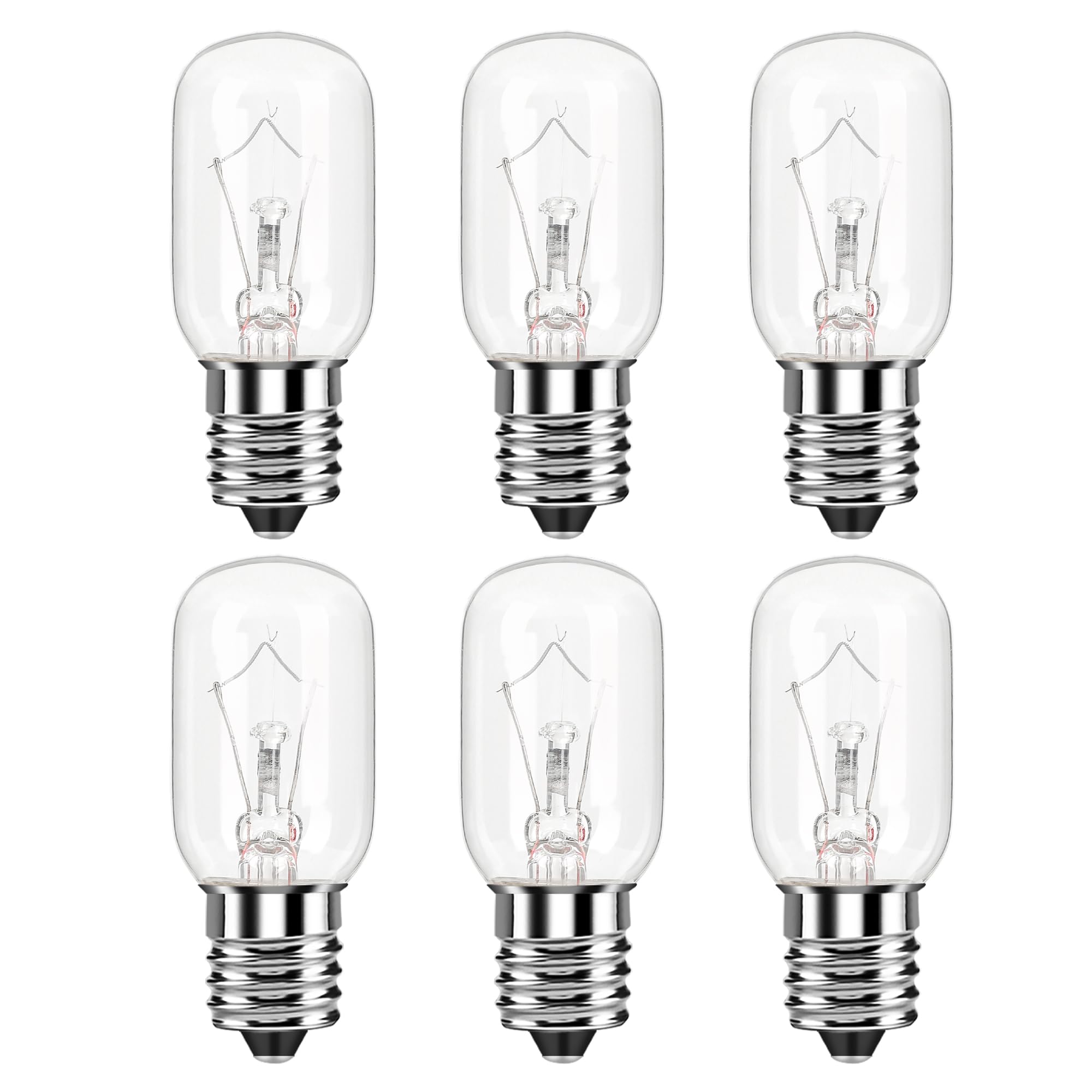 Neanete Microwave Light Bulb for Under Range Hood Appliance Refrigerator T8 40 Watt 125V E17 Intermediate Base Warm White Replacement Bulb for 8206232A, 1890433, AP4512653, WB25X10030 Pack of 6