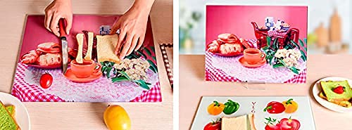 POVOKICI 25pcs 11" x 7.9" Rectangle Sublimation Blank Tempered Glass Cutting Board with White Coating for Heat Press Printing
