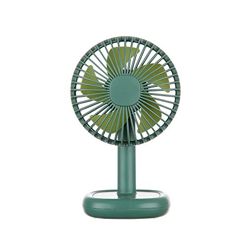 NC Small Desk Fan for Office Table, Cute but Mighty, 3 Speeds, USB Powered, 60° Adjustment, Quiet Portable Personal Fan ,for Home Office Bedroom or Outdoor Use(green)