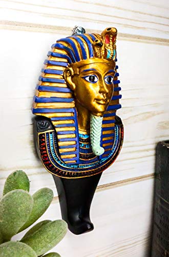 Ebros Egyptian King TUT Pharaoh Tutankhamun with Nemes Wall Hanger Hook Decor Accent Hangers for Coats Hats Leashes Backpacks Keys Decorative Organizer On Mudroom Main Entrance
