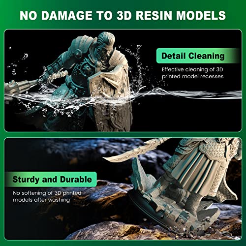 SUNLU 3D Resin Cleaner,3D Printer Resin Detergent, Hand-Washable Cleaner for 3D Printed Resin, Non-Toxic Reusable Resin Cleaner, Compatible with 3D Printing Resins, UV Resin, Epoxy Resin, 3KG Pack