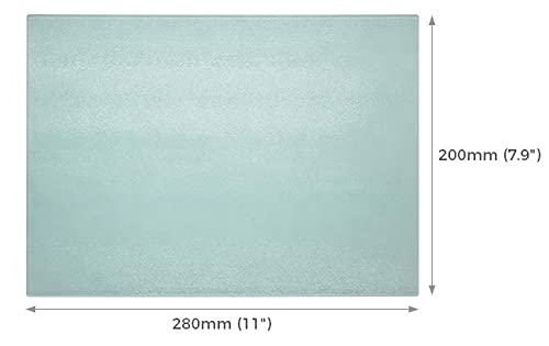 POVOKICI 25pcs 11" x 7.9" Rectangle Sublimation Blank Tempered Glass Cutting Board with White Coating for Heat Press Printing