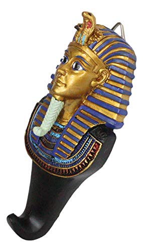 Ebros Egyptian King TUT Pharaoh Tutankhamun with Nemes Wall Hanger Hook Decor Accent Hangers for Coats Hats Leashes Backpacks Keys Decorative Organizer On Mudroom Main Entrance