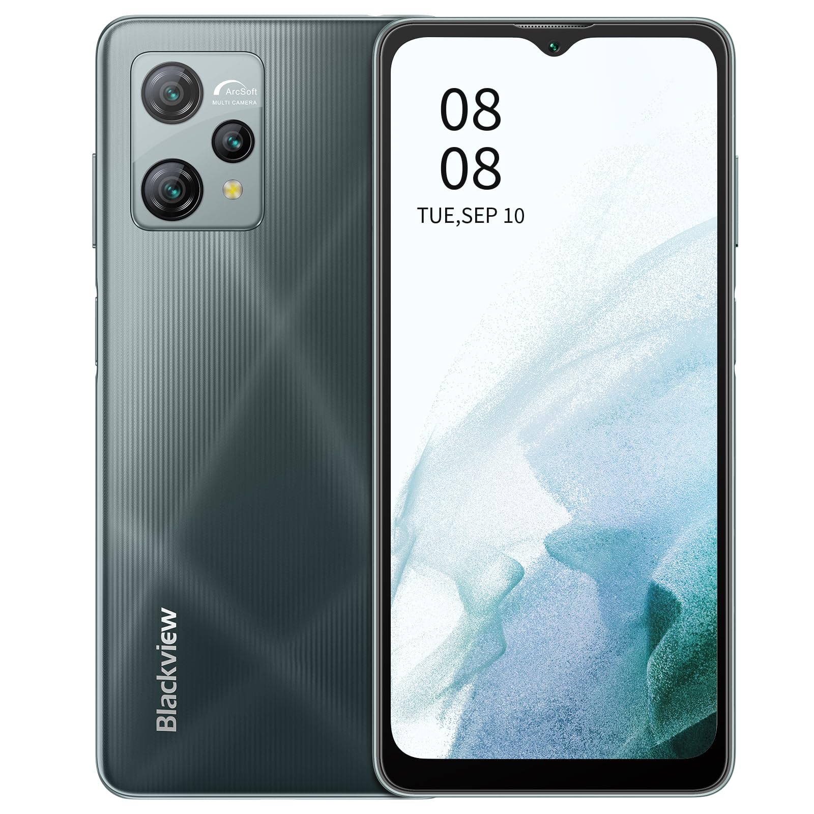 Blackview A53 Smartphone, 7GB+32GB/SD 128GB Expandable Unlock Phone, Android 12 Cellphone, Triple SIM Card Slots, 5080mAh Battery, 6.517 inches Android Phones HD+ Screen, Qlink Cell Phones