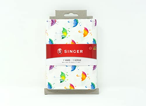 Singer Fabrics, 100% Cotton, Colorful Umbrellas, 1 Yard Cut