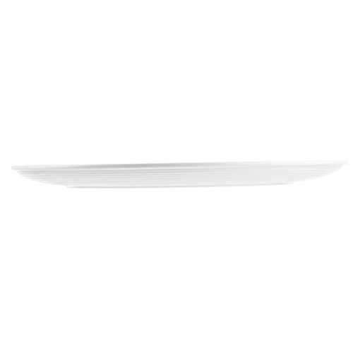 Tablecraft Pulito Collection Round Platter, White, Melamine, 13.125” diameter (33.3 cm)