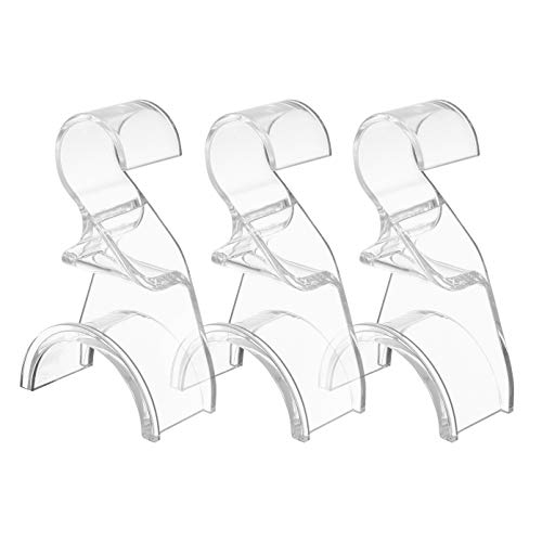 Purse Hanger Organizer for Closet 3 Pack - Durable Luxury Acrylic Holder for Handbag Tote Bag Satchel Backpack Crossover - Holds Up to 66Lbs β Easy to Clean, No Tools Required