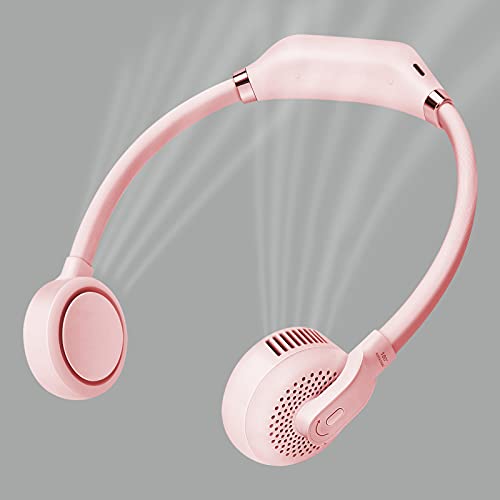 YEEBOO Portable Neck Fan, Hands-Free Rechargeable Personal Fan with 4000mAh 360°Rotation 3 Wind Speeds, Cooling Fan for Home, Office, Travel, Sport, Outdoor Activities ,No Hair Twisting