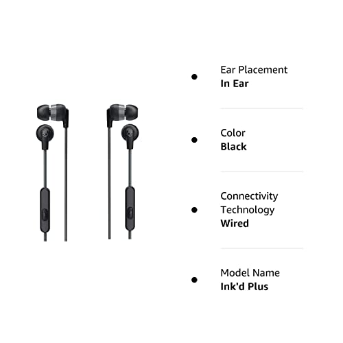 Skullcandy Ink'd Plus in-Ear Earbuds - Black - 2 Pack