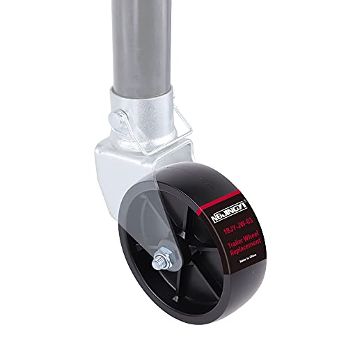 Swivel Boat Trailer Jack 1500Lbs with 6-Inch Double Wheels 10" Vertical Travel with Bolt-on mounting Hardware (6β1200lbs)