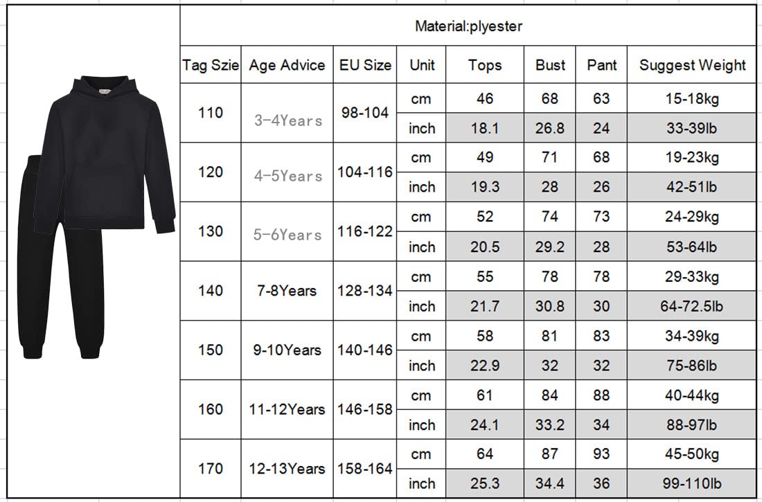 Girls Cartoon Hoodie Set Kids Princess Hooded Pullover Sweatshirt Casual Long Sleeve Clothes Suit for 4-13 Years