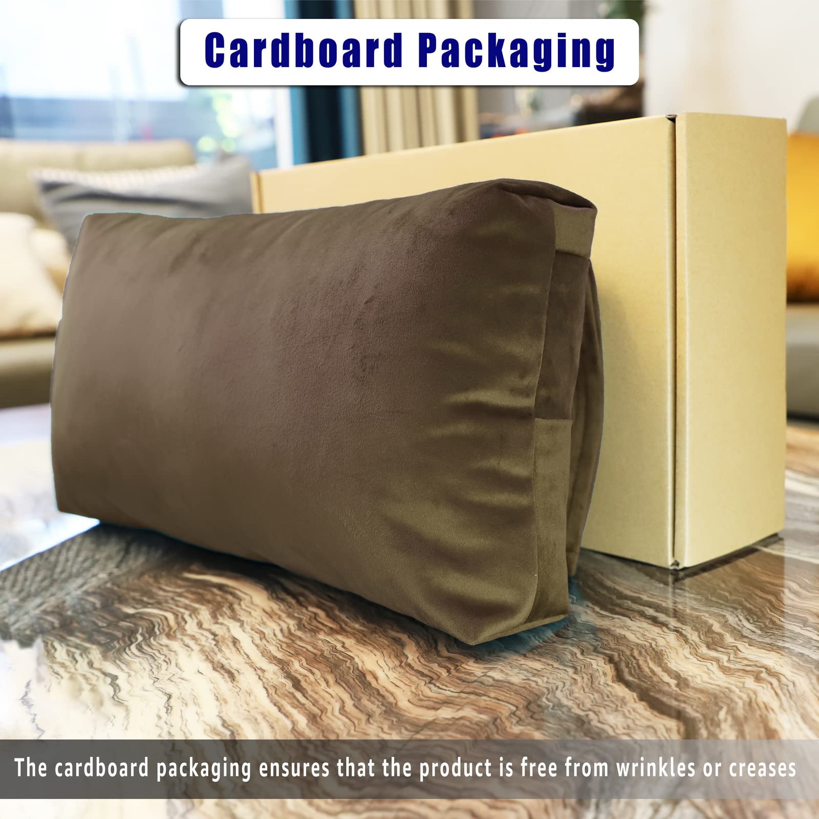 AmazeCov Velvet Recliner Head Pillow with Non-Slip Base - Adjustable Neck Support for Pain Relief in Home, Office and Travel (Brown)