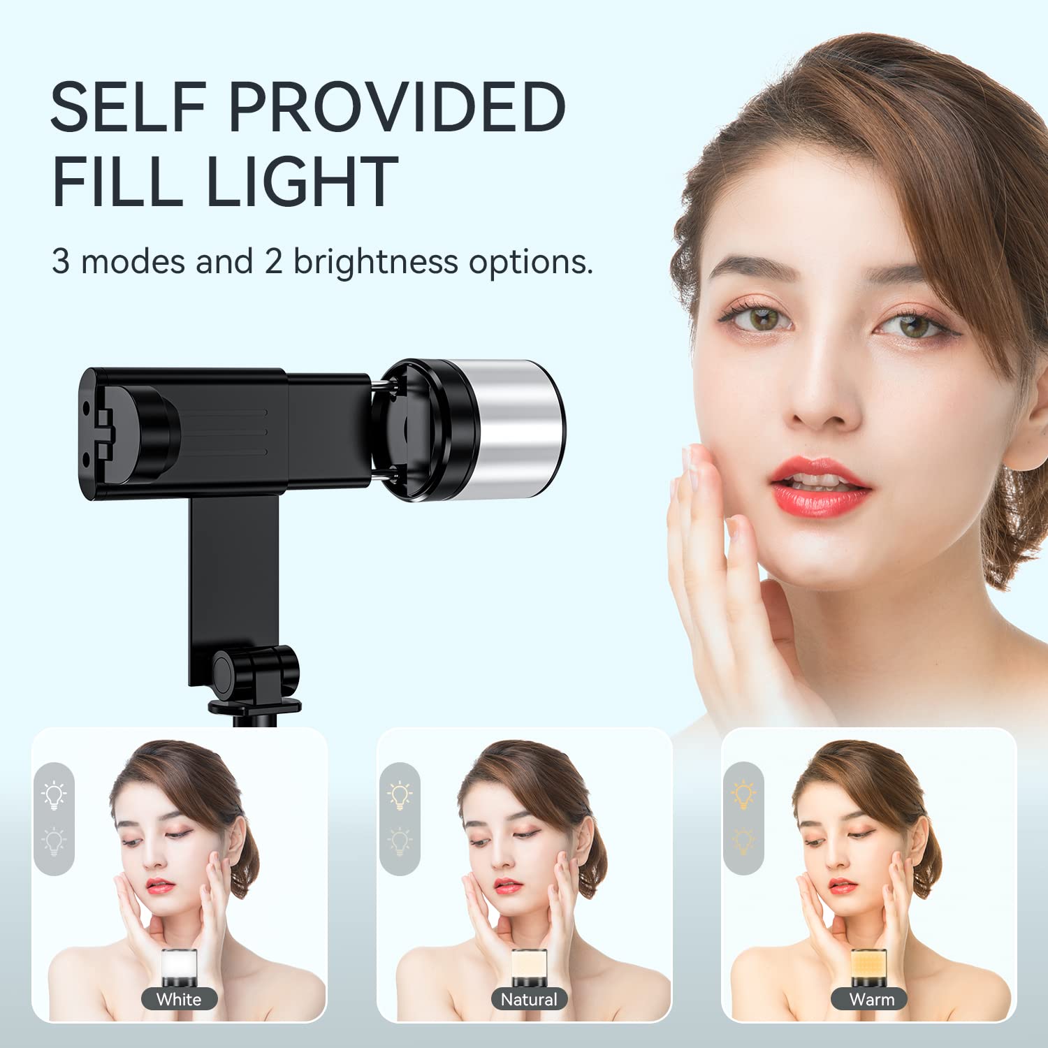 Selfie Stick Tripod with Detachable Wireless Remote, ESSAGER 30" Portable Foldable Mini Selfie Stick & Phone Tripod Stand Compatible with iPhone/Android for Travel (White)