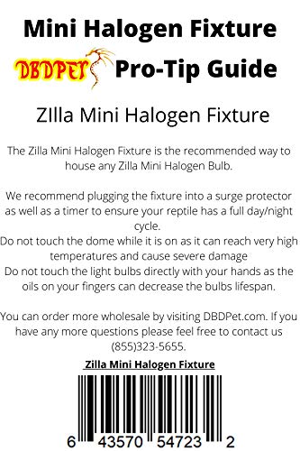 Halogen Mini Dome - Lighting & Heating w/ Mini Watts | Includes DBDPet Pro-Tip Guide
