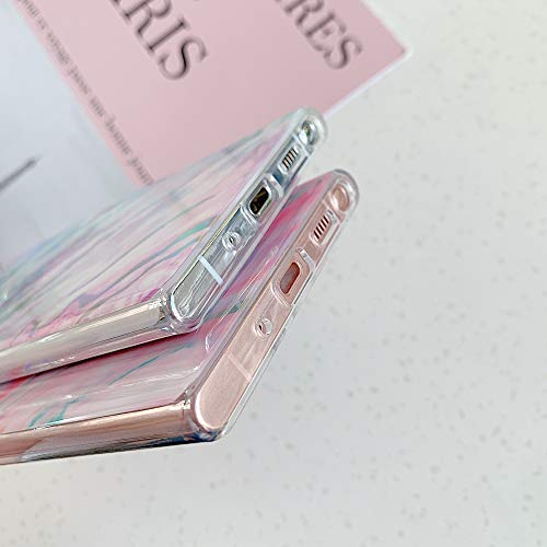Sunswim Galaxy Note 20 Case 5G 6.7" Marble Phone Case for Women Girls Sparkle Glitter Slim Fit Flexible Silicone TPU Bumper Shockproof Protective Cover Case for Samsung Galaxy Note 20 2020-Colorful