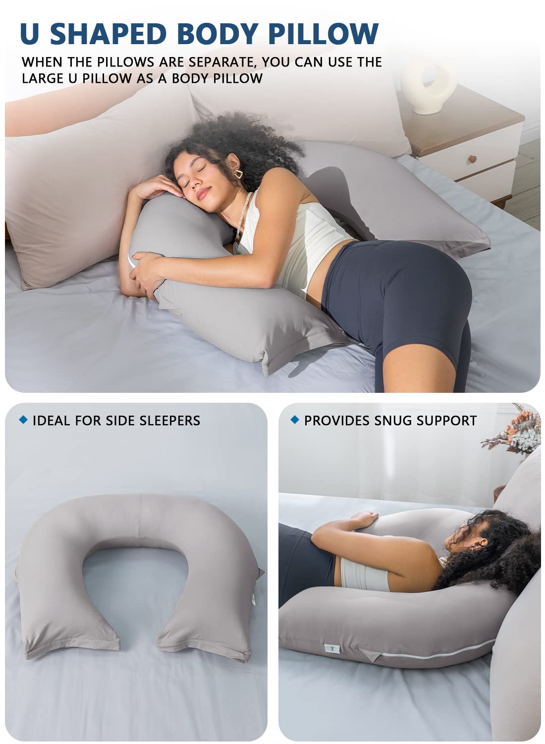 INSEN Reading Pillow, Back Pillow for Sitting in Bed for Reading, Nurse & Relax, Reading Pillow for Adults, Moms & Kids, Sit Up Pillow for Bed