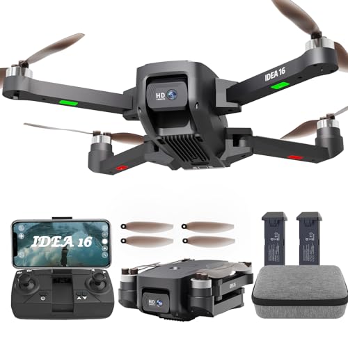 le-idea Drone with Camera 4K Brushless Motor 2 Cameras Drones for Adults 40km/h Max Speed Level 4 Wind Resistance 5GHz WiFi FPV Quadcopter for Beginners IDEA16