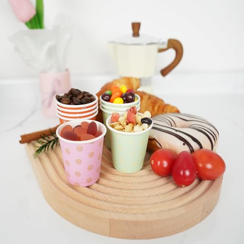 600 Pack 3 oz Disposable Paper Cups - Small Bathroom, Mouthwash & Mini Espresso Cups - Mixed Colors for Party, Picnic, BBQ, Travel & Home Events