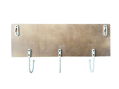 dwellington Beach Theme Towel Wall Mounted Hooks, Wood Coastal Starfish Seagull Key Holder Beach Themed Decor for Bathroom, Living Room, Bedroom