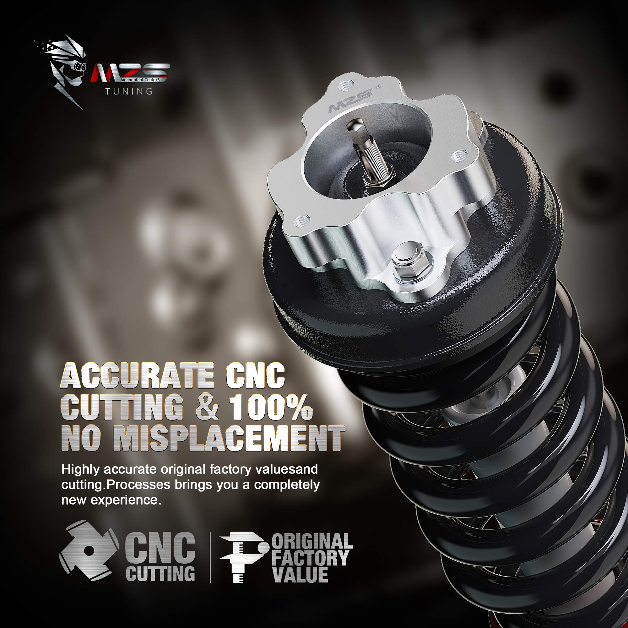 MZS Leveling Kit, 2" Front Lift Strut Spacers & 2" Rear Lift Shackles Compatible with 2005-2024 Frontier/2005-2015 Xterra 2WD 4WD 2X2 4X4