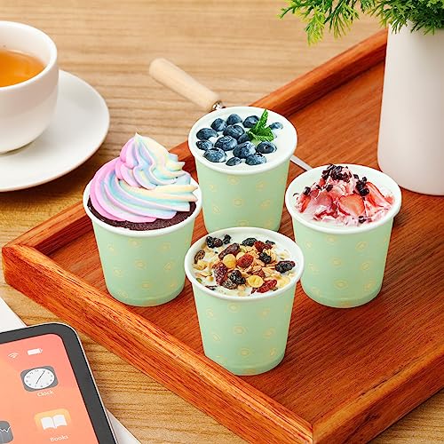 600 Pack 3 oz Disposable Paper Cups - Small Bathroom, Mouthwash & Mini Espresso Cups - Mixed Colors for Party, Picnic, BBQ, Travel & Home Events