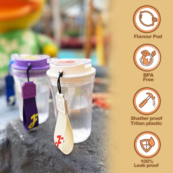 sipperment Water Bottle with Straw, 450ml Air Water Bottle Air Starter Set Drinking Bottles with 5 Flavour Pods 0 Sugar, BPA Free, Leak-proof