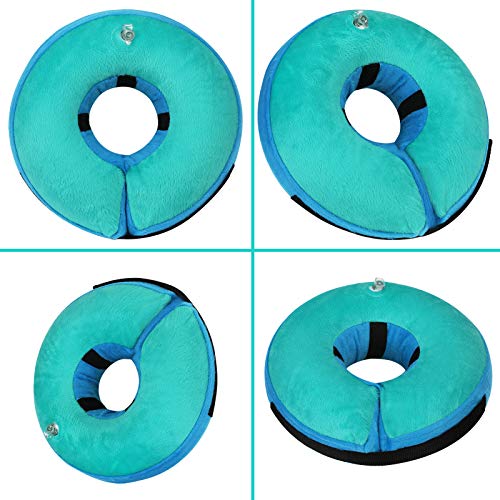 MUKSIRON Recovery Collar for Dogs,Dog Cone After Surgery - Soft Protective Inflatable Pet Recovery Collar and Does not obstruct Vision Dog Collar - Small 5"-8"