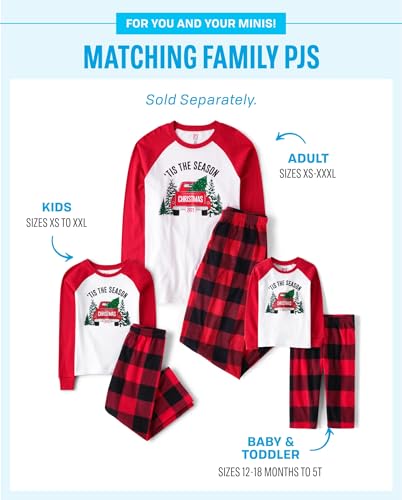The Children's Place,Family Matching, Christmas Pajama Sets. Fleece,RUBY,Large (10/12)