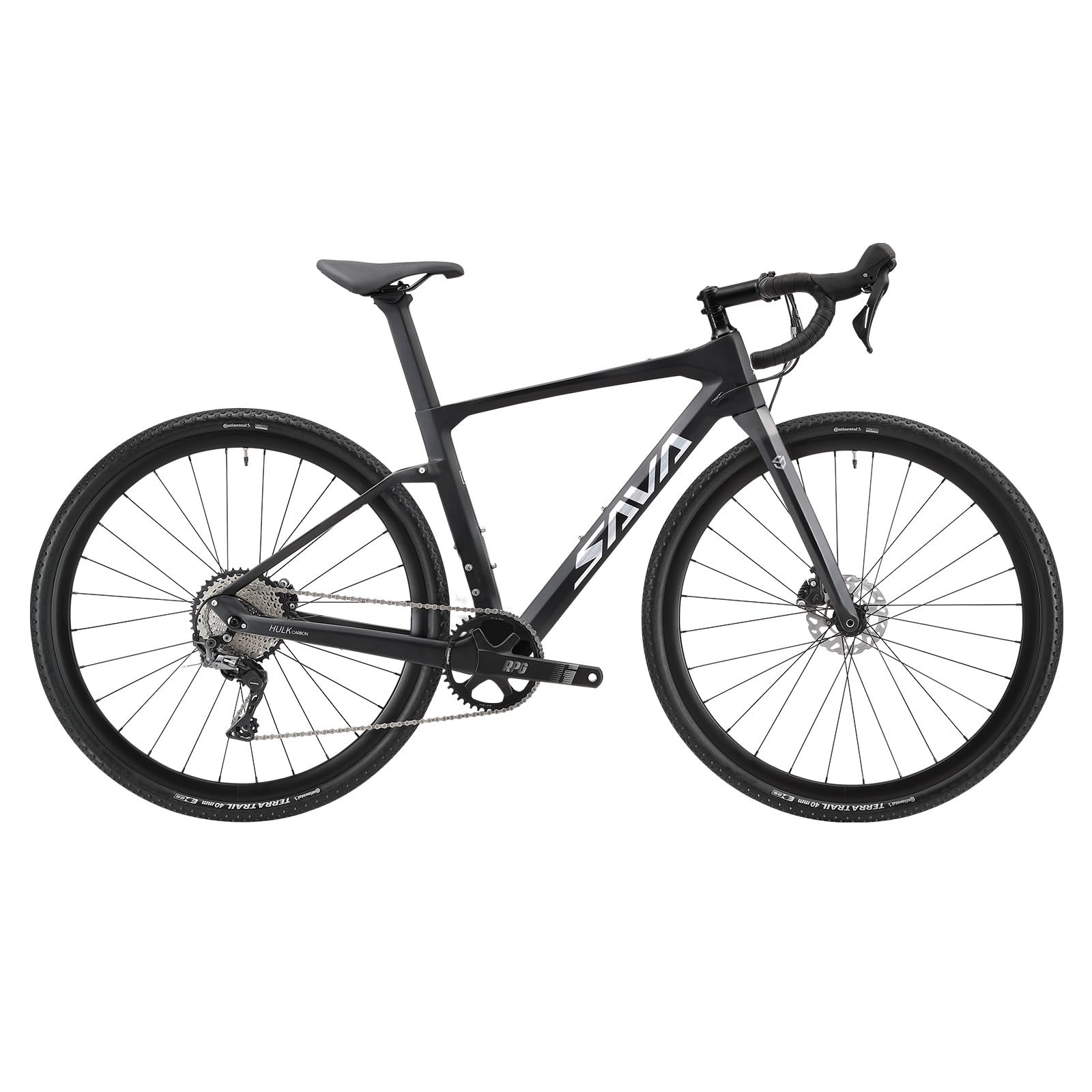 SAVADECK Carbon Gravel Road Bike,T800 Carbon Gravel Dis Brake Bicycle with Professional Adventure GRX600 11 Speed Groupset and Extra Wide Tires 700CX40C for Various Road.(Black 54cm)