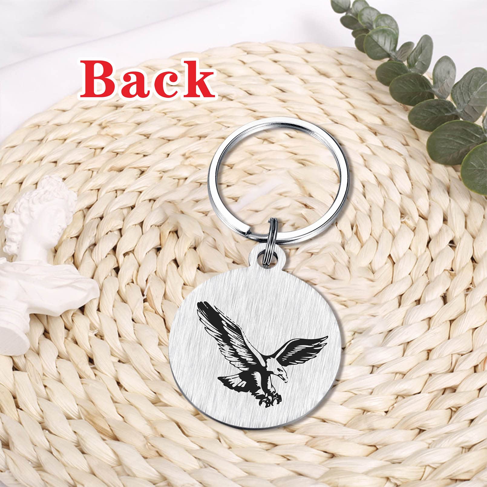 SOUSYOKYO American Eagle Gifts, Eagel Keychain, Eagles Gifts for Men Women Teenage Boys Girl Valentines Day, Eagles Stuff Keepsake Decorations