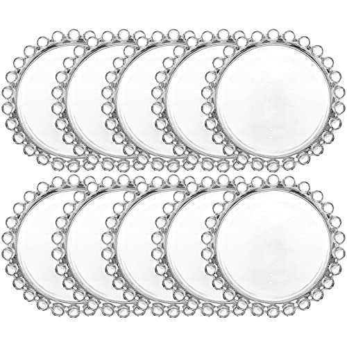 Fasmov 10 Pack Crystal Coasters Drink Coaster for Home Counters, Kitchen, Dining Room, Living Room, Patio, Coffee Table, 3.7 inches