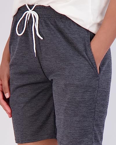 4-Pack: Womens Plus Size Bermuda Active Athletic Dry Fit Womans Shorts for Women Knee Length Summer Exercise Pull on Pockets Running Sport Short Tennis Stretch Workout Gym Casual Just My - Set 10, 1X