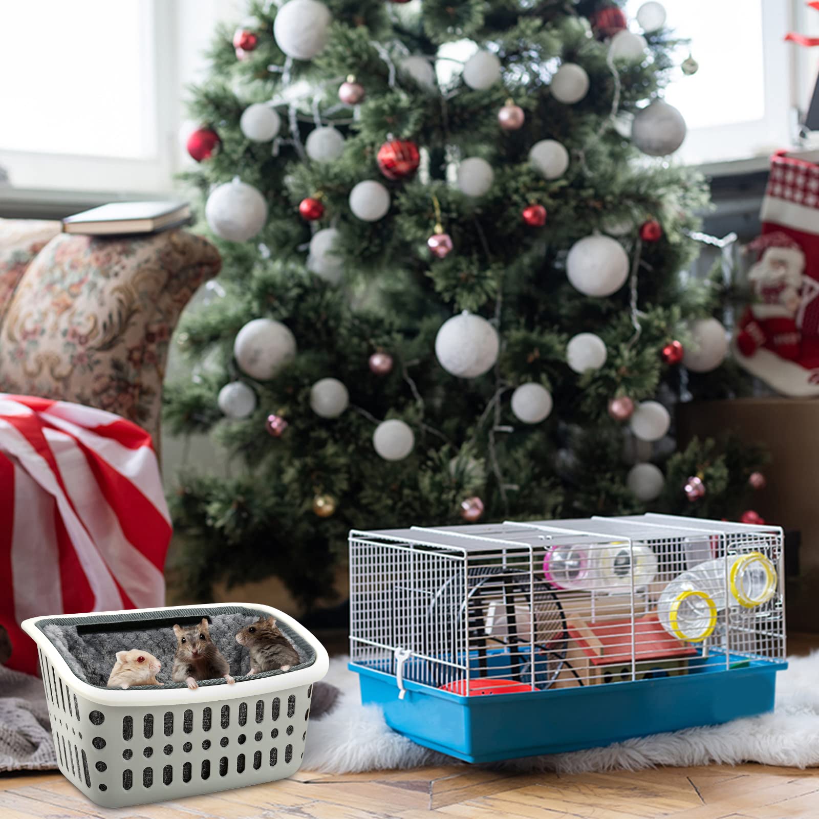 tangtty Ferret Rat Hammock 2 PCS Ferret Cage Accessories Washable Rat Hammock on Ferret Cage Soft Hiding Playing Sleeping Guinea Pig Hammock for Ferrets, Rat, Sugar Glider, Squirrel, Guinea Pig.