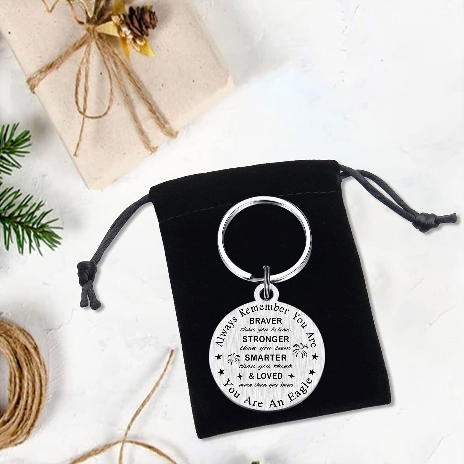 SOUSYOKYO American Eagle Gifts, Eagel Keychain, Eagles Gifts for Men Women Teenage Boys Girl Valentines Day, Eagles Stuff Keepsake Decorations