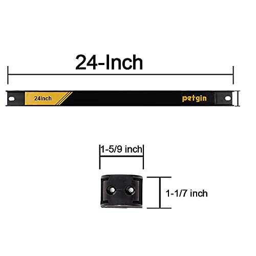 Petgin Magnetic Tool Holder 24 Inch 3 Pack Heavy Duty Magnet Tool Bar Strip Rack Wall Mount for Tool Box Organizers and Storage (With Buckle,Splicing Installation