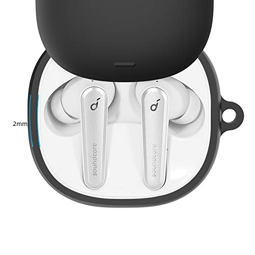 Compatible with Anker Soundcore Liberty Air 2 Pro Case, Youkei Silicone Case Cover Easy Carrying Protective Case Cover Compatible with Anker Soundcore Liberty Air 2 Pro (Black)