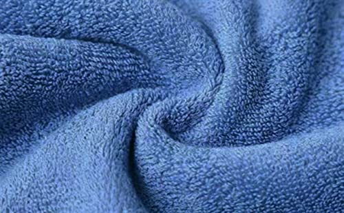 HOWOJAJU Hand Towels for Bathroom,Hotel&Fluffy&Absorbent&Soft,100% Cotton Bathroom Towel Set of 6 (Blue)