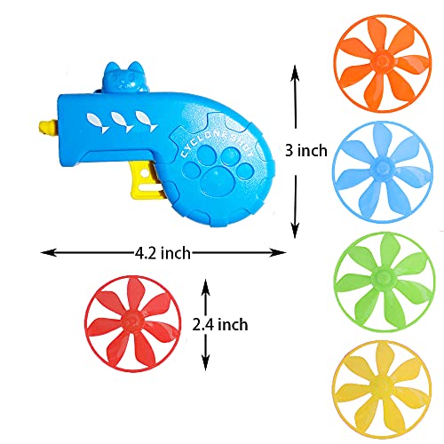18 Pieces Cat Fetch Toy with Colorful Flying Propellers Set, Cat Playing Tracking Interactive Toys for Kitten Indoor and Outdoor Chasing Training Hunting