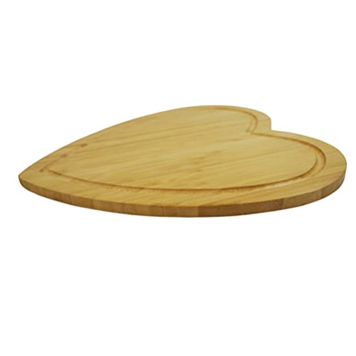 Cabilock Wood Cutting Board Heart Shaped Chopping Board Double Side Use Fruit Food Serving Board Tray Ktichen Board