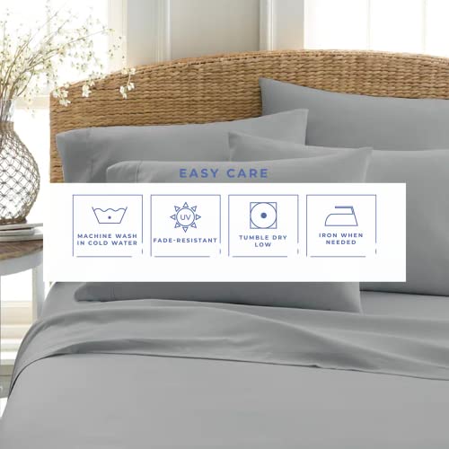 Kotton Culture King Sheets 4 Piece 100% Egyptian Cotton 600 Thread Count Soft Organically Grown Long Staple Cotton Bedding Luxury Hotel Sheets with Deep Pocket Snug Fit Sateen Weave (Silver)
