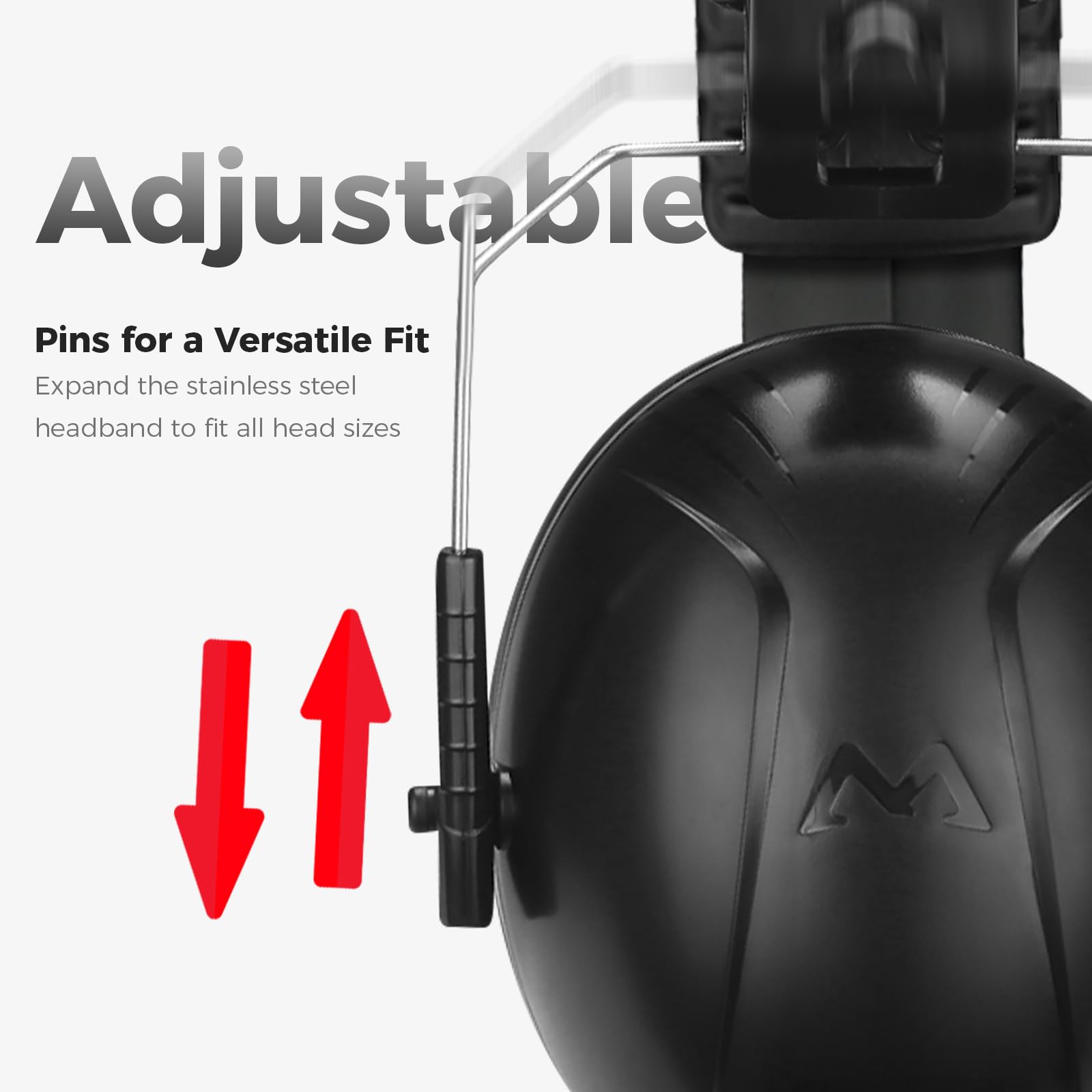 ProCase Noise Cancelling Earmuffs, SNR 34 dB Ear Protection, Adjustable Sound Proof Headphones for Adults Kids, Noise Cancelling Headphones for Autism, Effective Hearing Protection -Black