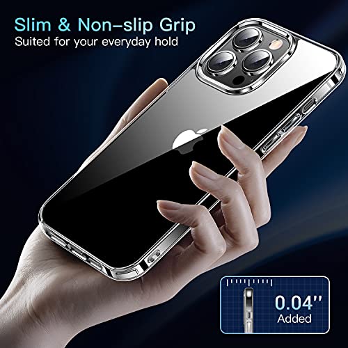 CASEKOO Crystal Clear Designed for iPhone 13 Pro Case, [Not Yellowing] [Military Drop Protection] Shockproof Protective Phone Case 6.1 inch 2021 (Clear)