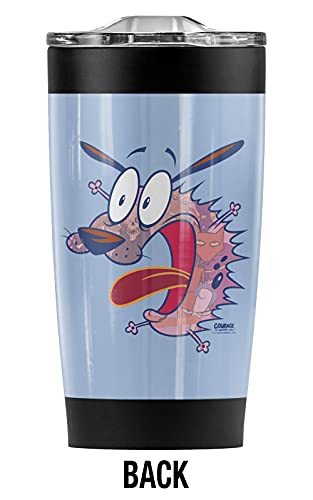 Courage the Cowardly Dog Evil Inside Stainless Steel Tumbler 20 oz Coffee Travel Mug/Cup, Vacuum Insulated & Double Wall with Leakproof Sliding Lid | Great for Hot Drinks and Cold Beverages