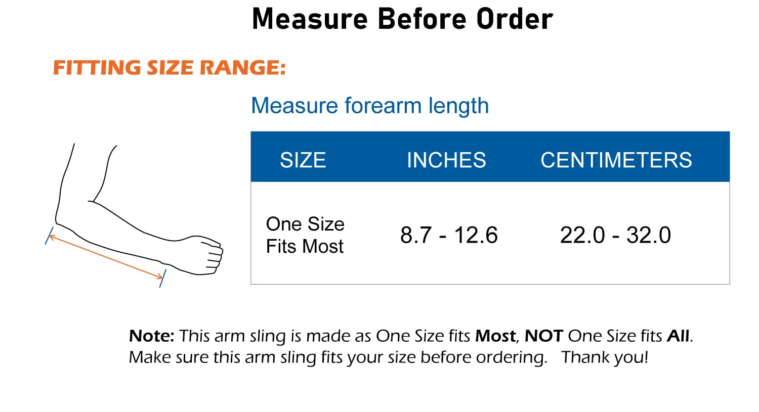 Comforband Arm Sling – Lightweight & Breathable Medical Sling with Adjustable Shoulder Strap for Torn Rotator Cuff, Broken or Fractured Forearm Bones, One size fits most