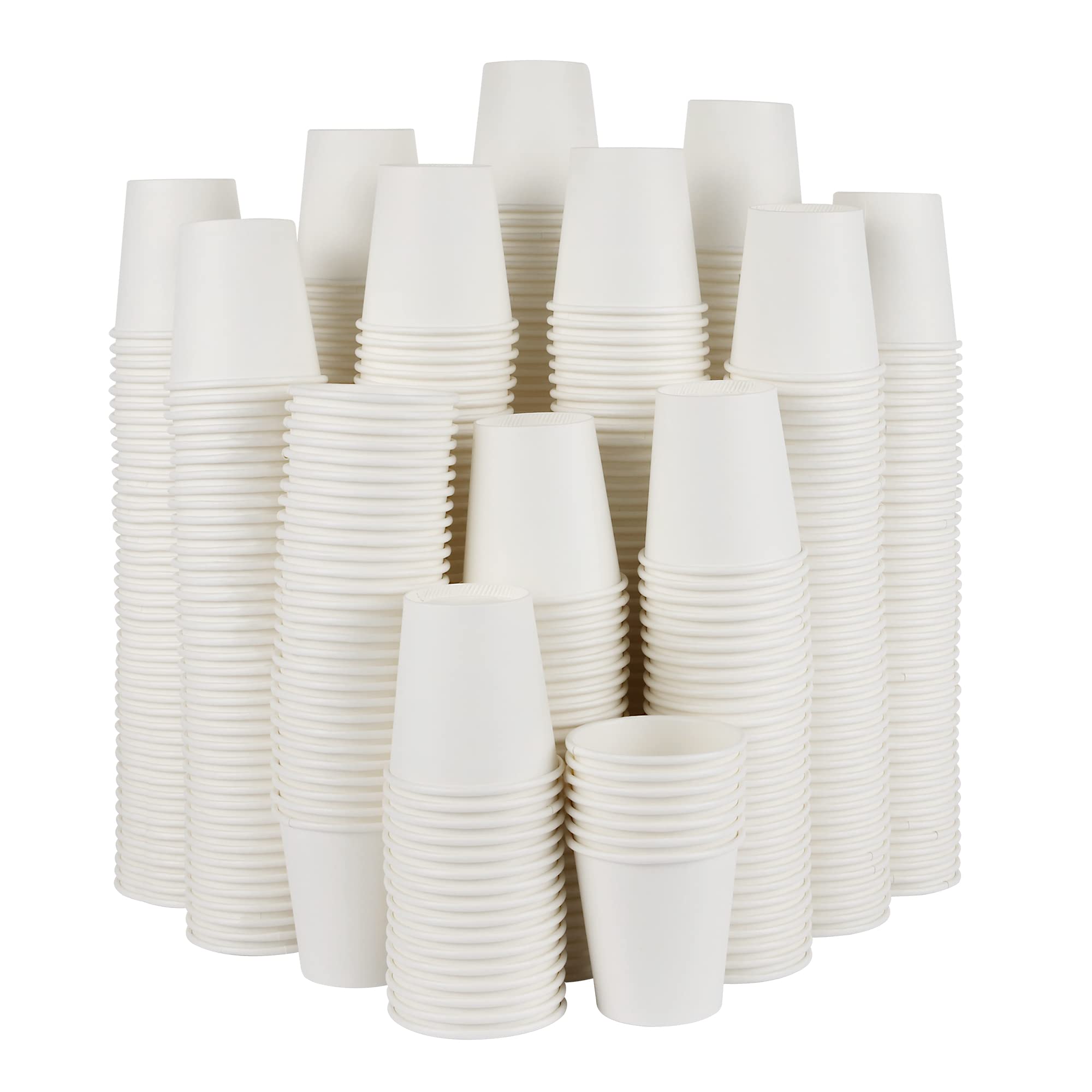 Yes!Fresh [500Count] 3oz Disposable Paper Cups,Hot/Cold Beverage Drinking Cup，Small Paper Cups for Bathroom and Mouthwash (3 oz, 500 Count, White)