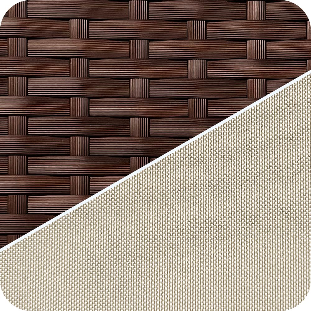 NICESOUL 8 Seat 29.3'' High Back Outdoor Furniture Set, Extra Large Brown PE Rattan Patio Conversation Sets, Deep Seating Modular Sectional with Ottoman, Oversized Conversations for Backyard, Beige