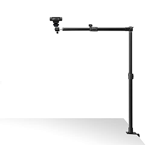 Overhead Phone Stand, Multi-Purpose Desktop Video Mount Holder Compatible with iPhone Samsung Smartphone Cameras Webcams Light Panels, for Nail Art, Baking, Crafting, Ceramics, Makeup, Online Course